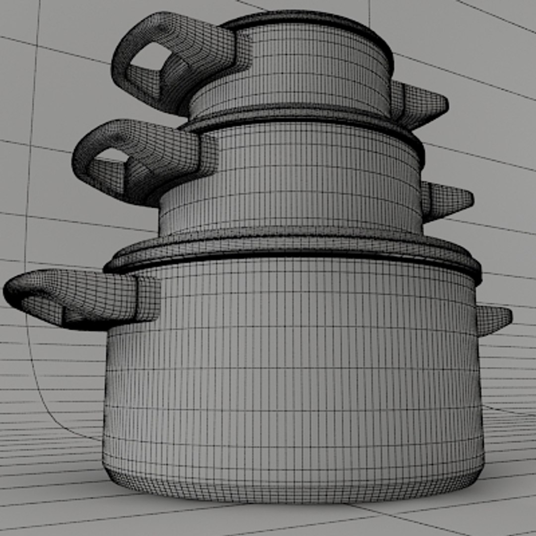 3d Pans Modeled Model