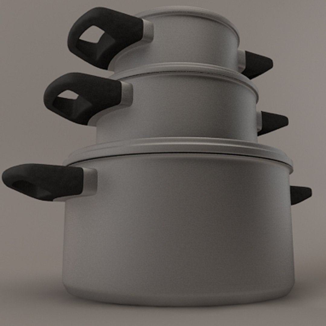 3d Pans Modeled Model