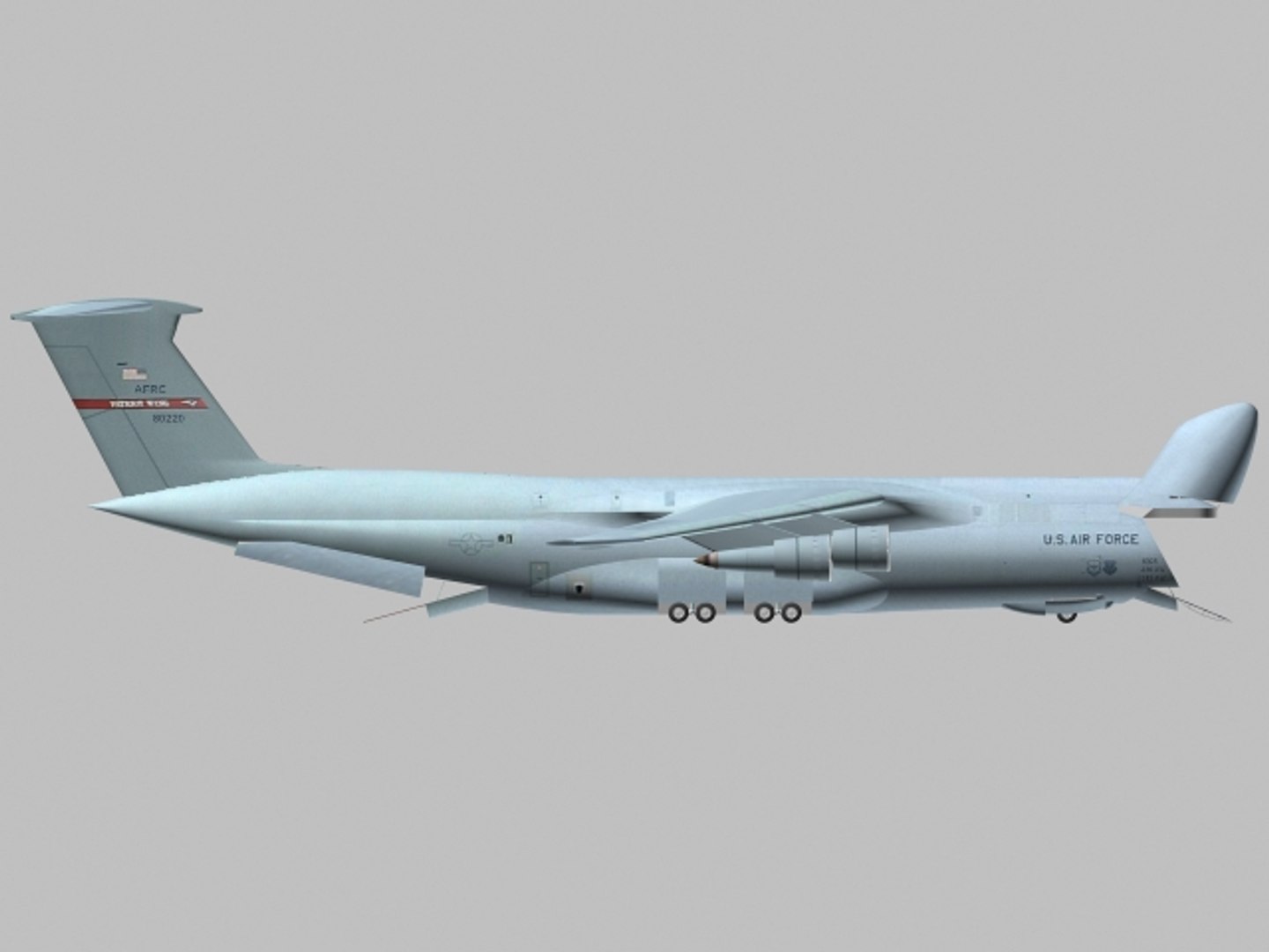 3d Model C-5a Galaxy Transport Jet Plane