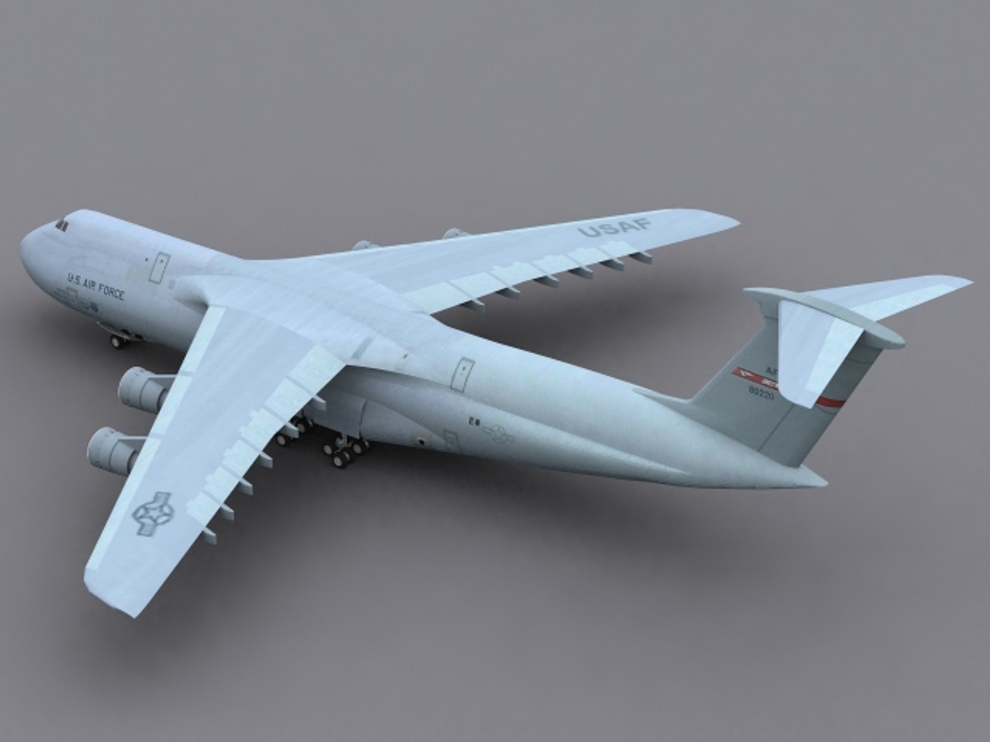 3d Model C-5a Galaxy Transport Jet Plane