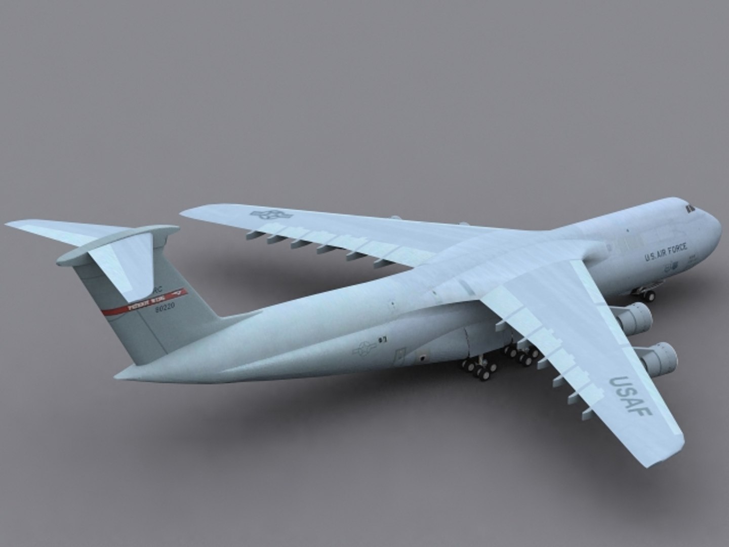 3d Model C-5a Galaxy Transport Jet Plane