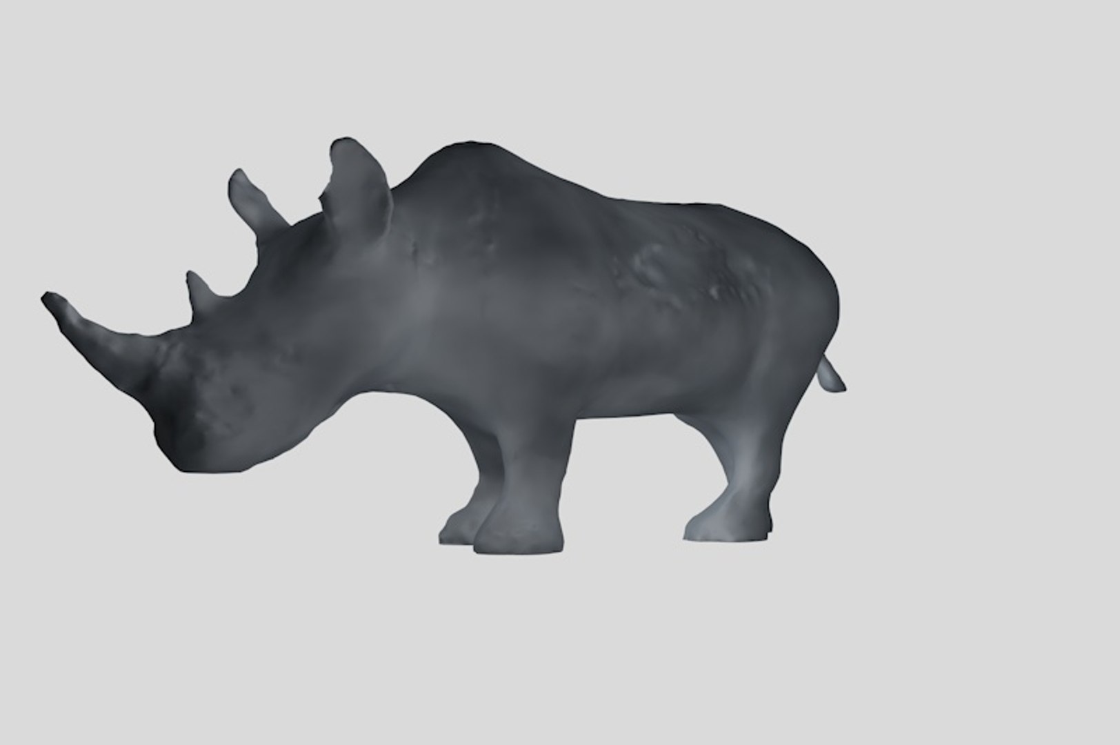 3d Rhinoceros Base Mesh