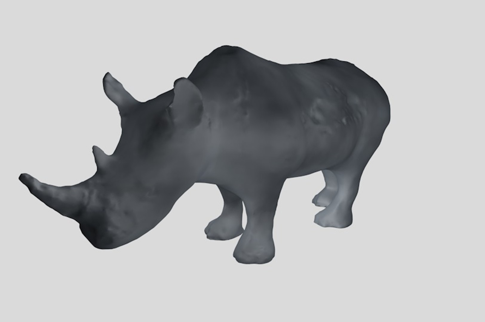 3d Rhinoceros Base Mesh