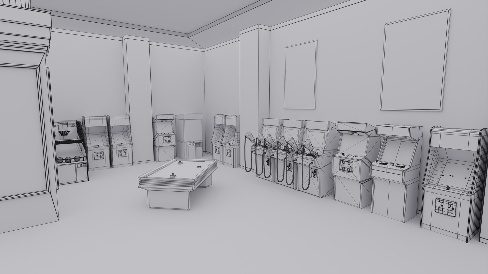 Arcade Game Hall 3D Model - TurboSquid 1927140