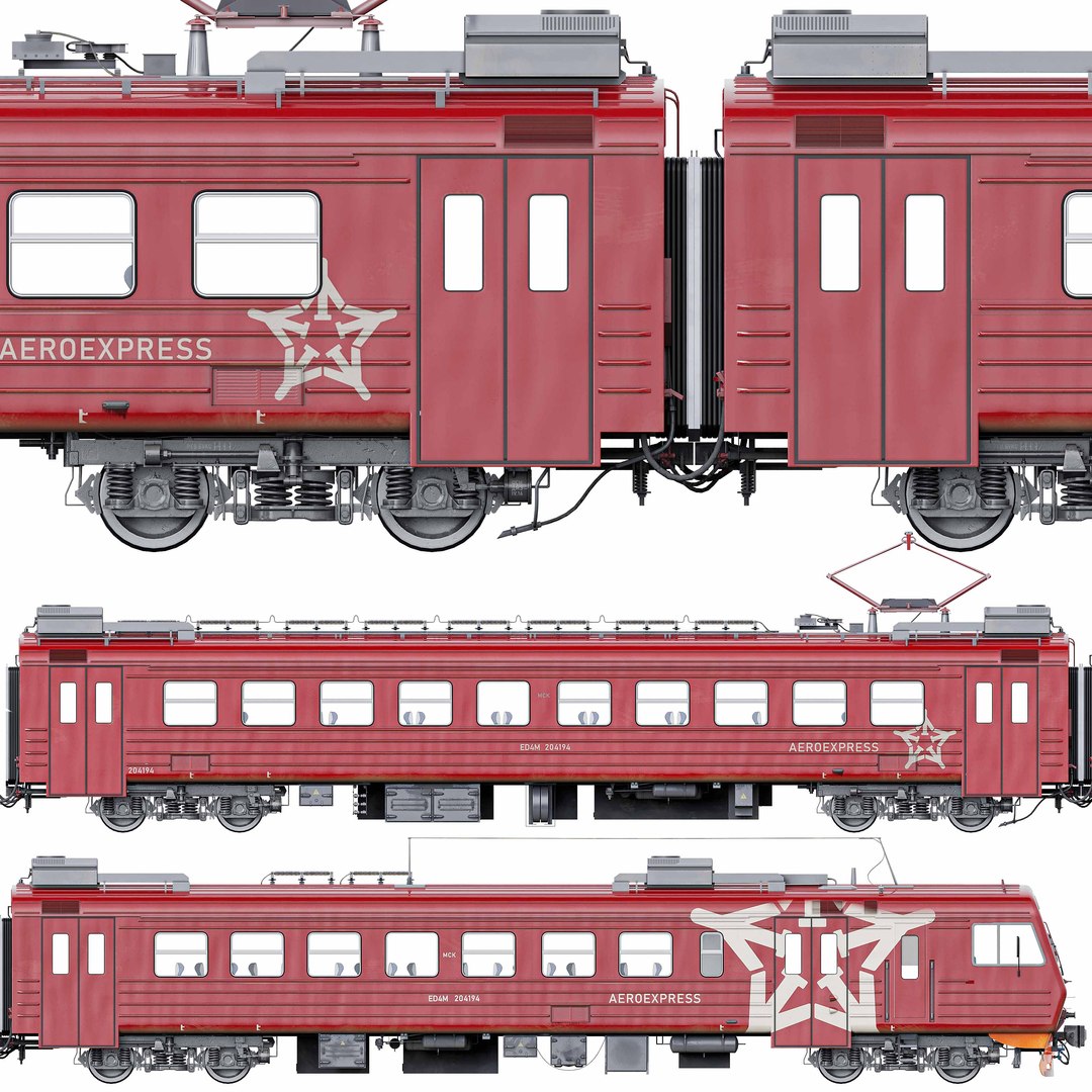 3D Passenger Train ED4M - AERO EXPRESS - TurboSquid 2370339