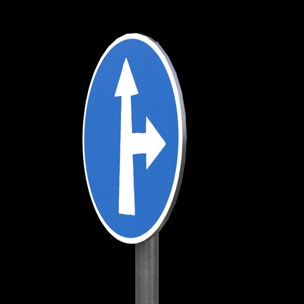 Compulsory roadsign 3D model - TurboSquid 1516070