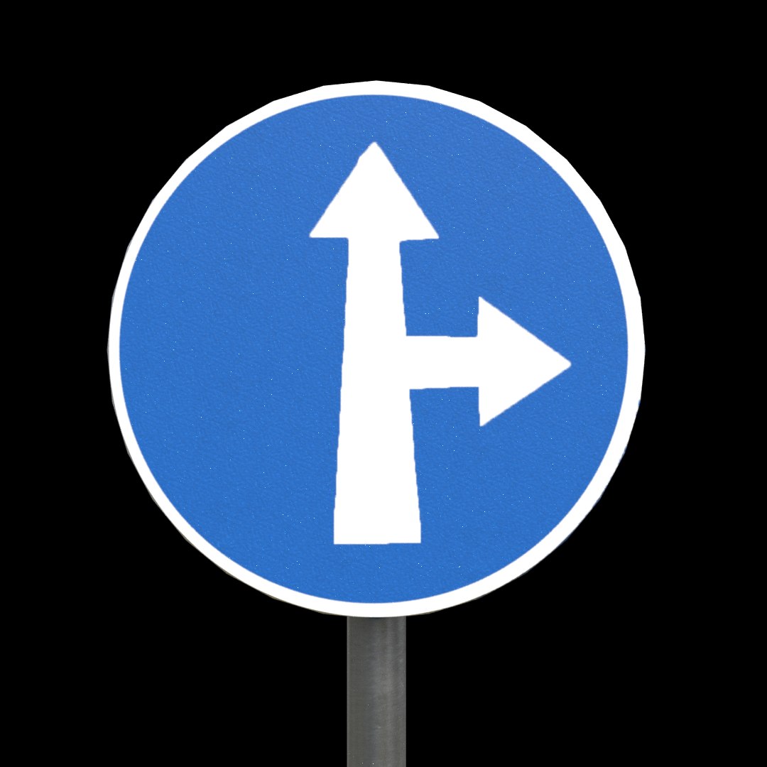 Compulsory Roadsign 3D Model - TurboSquid 1516070