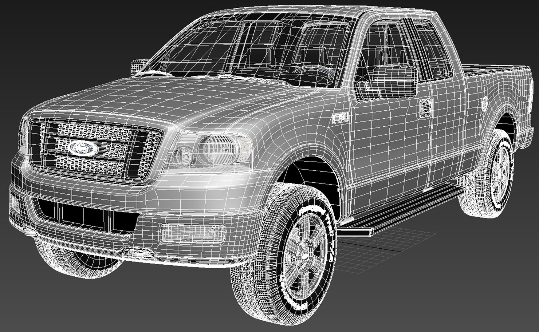 3D Model Ford F-150 Extended Cab 2004-2007 - TurboSquid 2222138