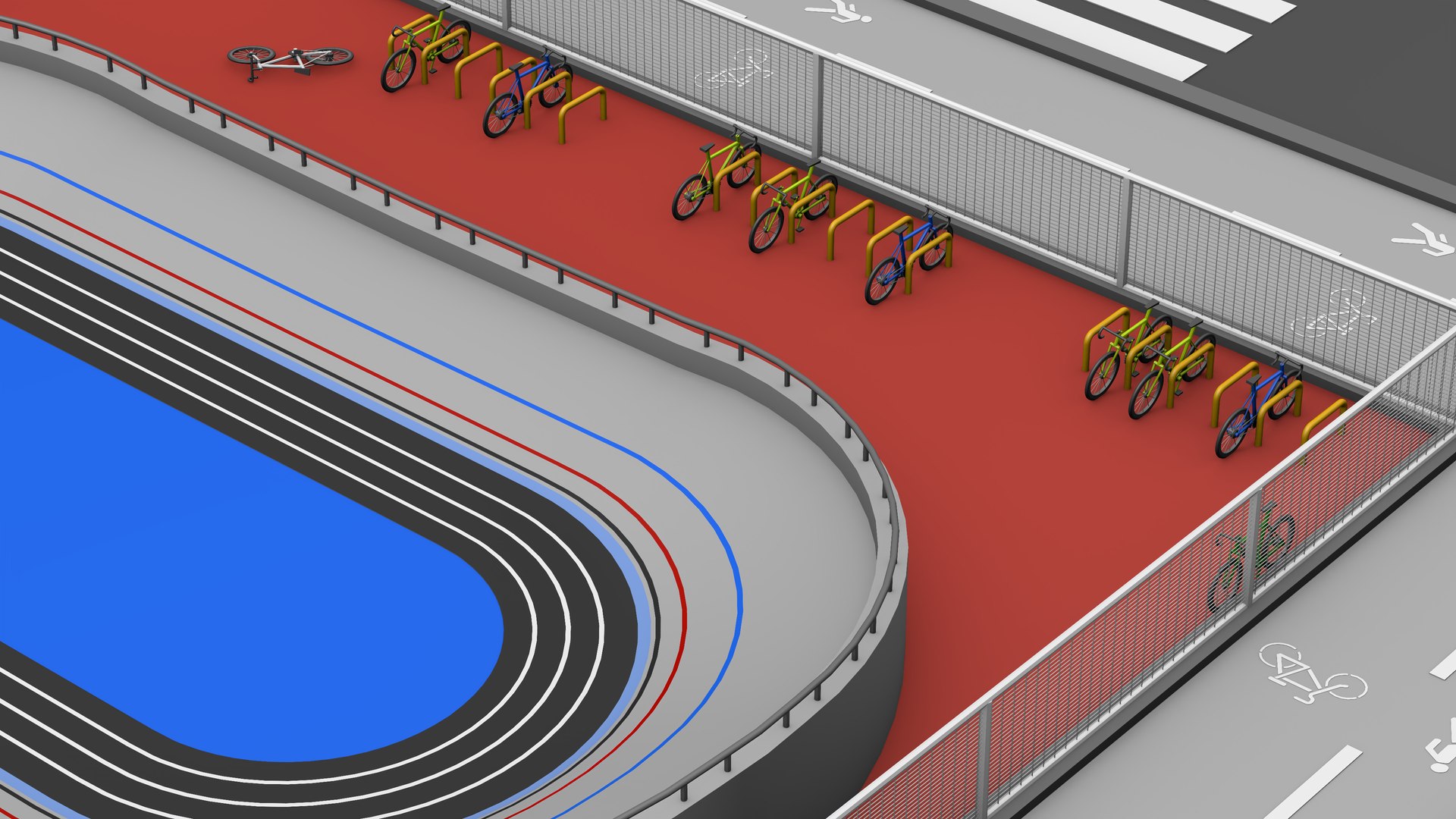 3D Velodrome Cycling Track Low Poly Model - TurboSquid 1899037
