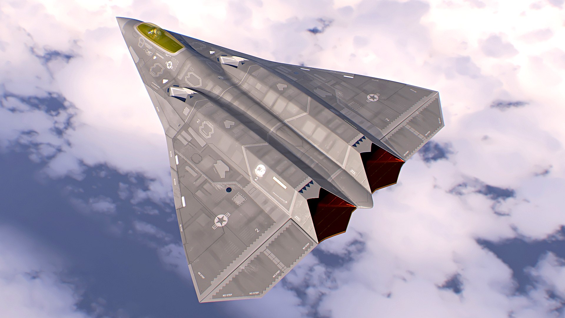 3D Model Next Futuristic Fighter 1 NGAD - TurboSquid 2251593