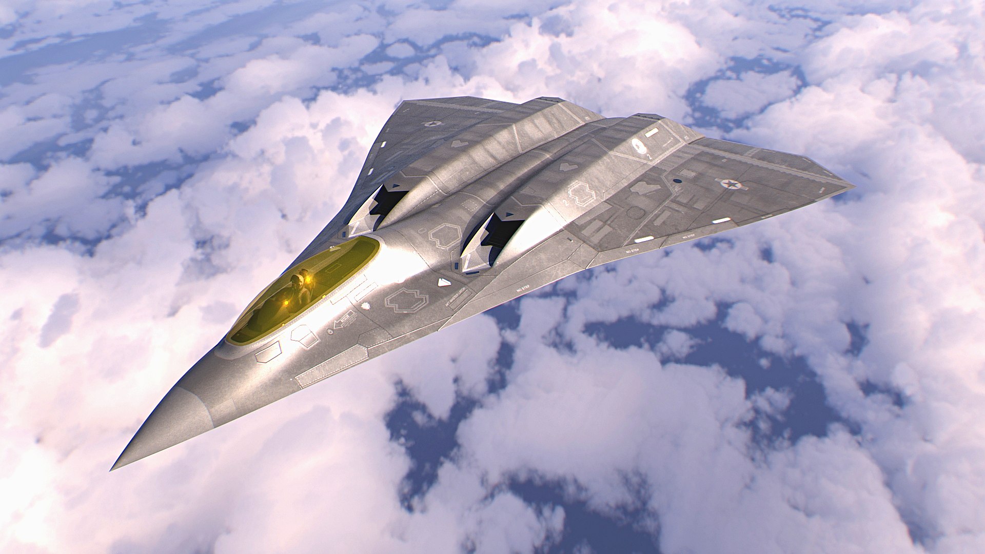 3D Model Next Futuristic Fighter 1 NGAD - TurboSquid 2251593