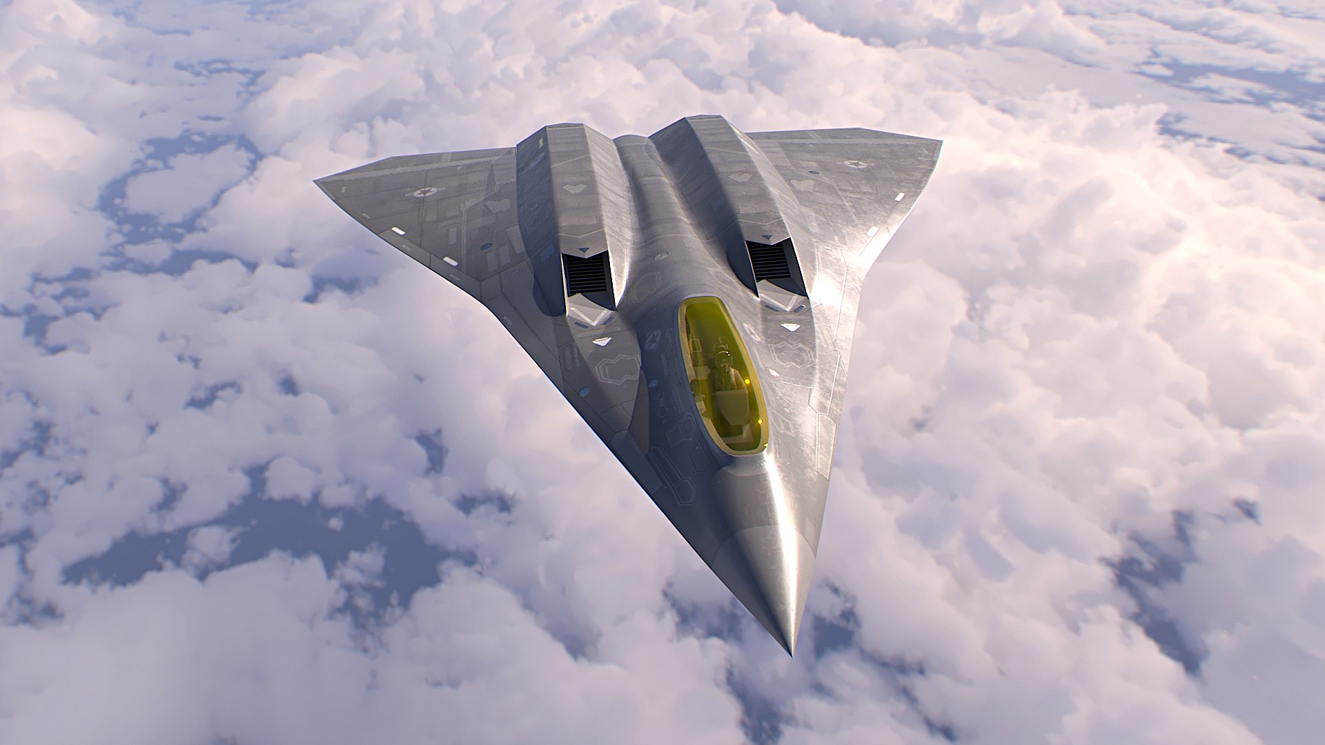 3D Model Next Futuristic Fighter 1 NGAD - TurboSquid 2251593