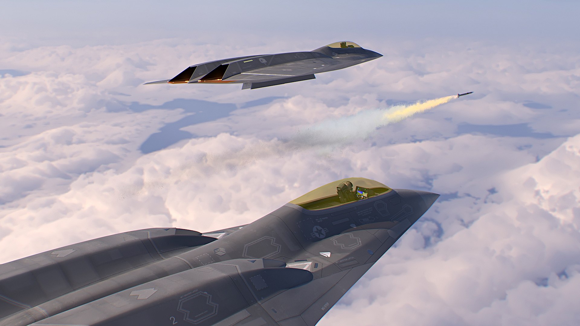 3D Model Next Futuristic Fighter 1 NGAD - TurboSquid 2251593