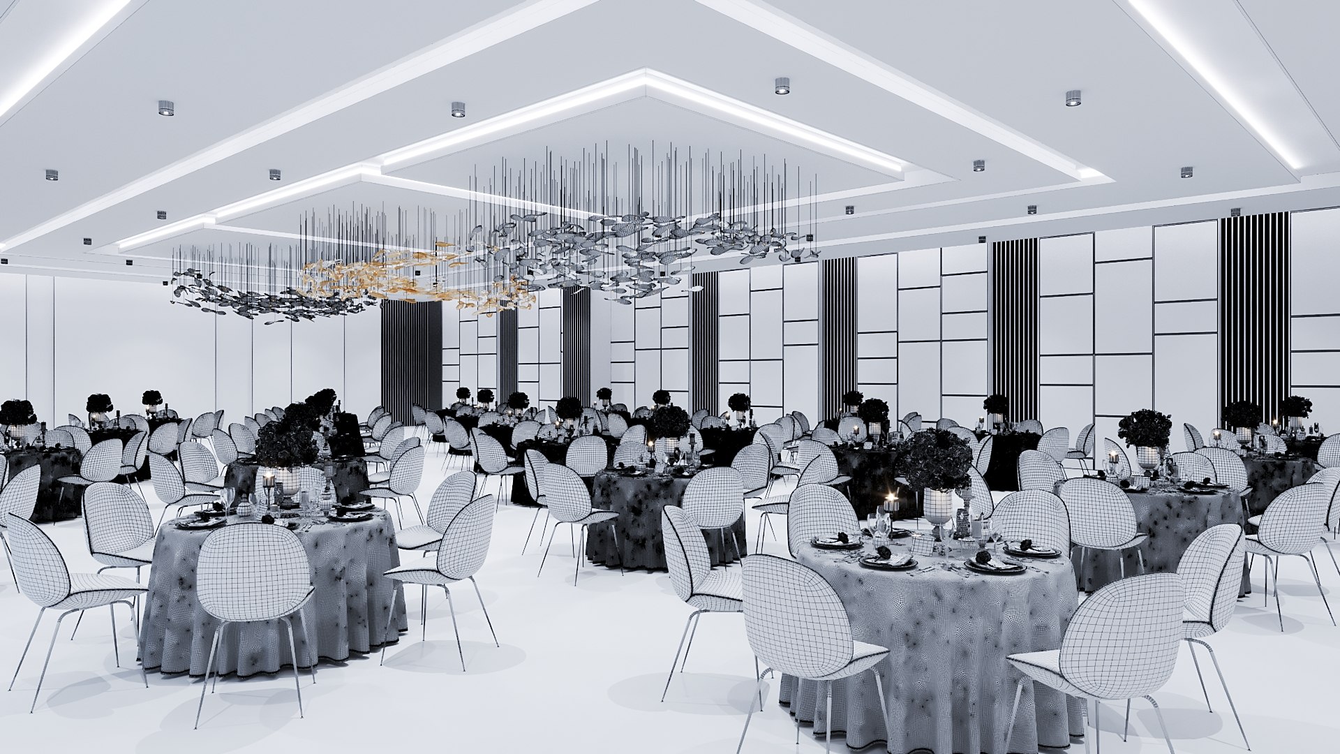 3D Modern Wedding And Confrence Hall 02 - TurboSquid 2118303