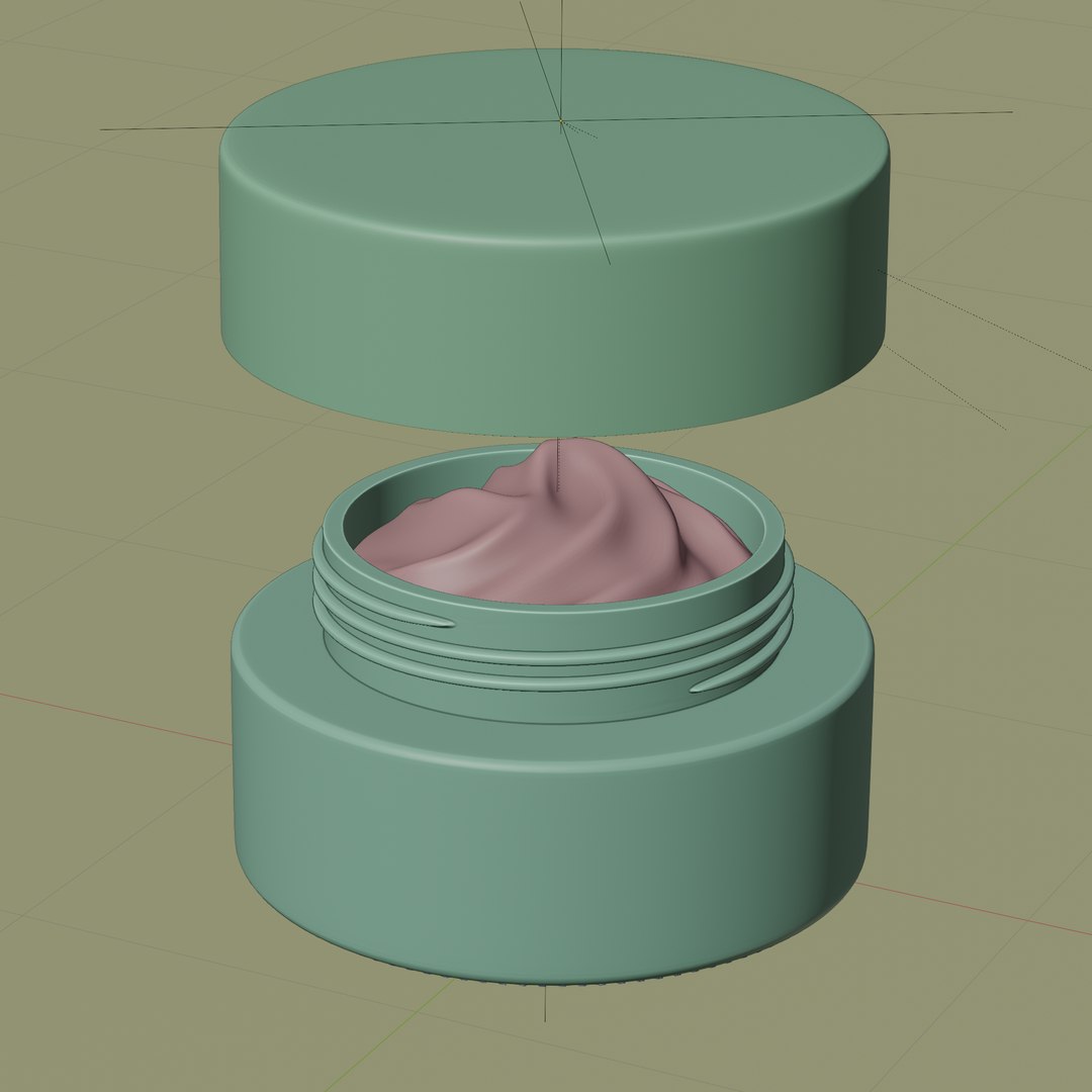 3D Cream Jar 40 Model - TurboSquid 1965894