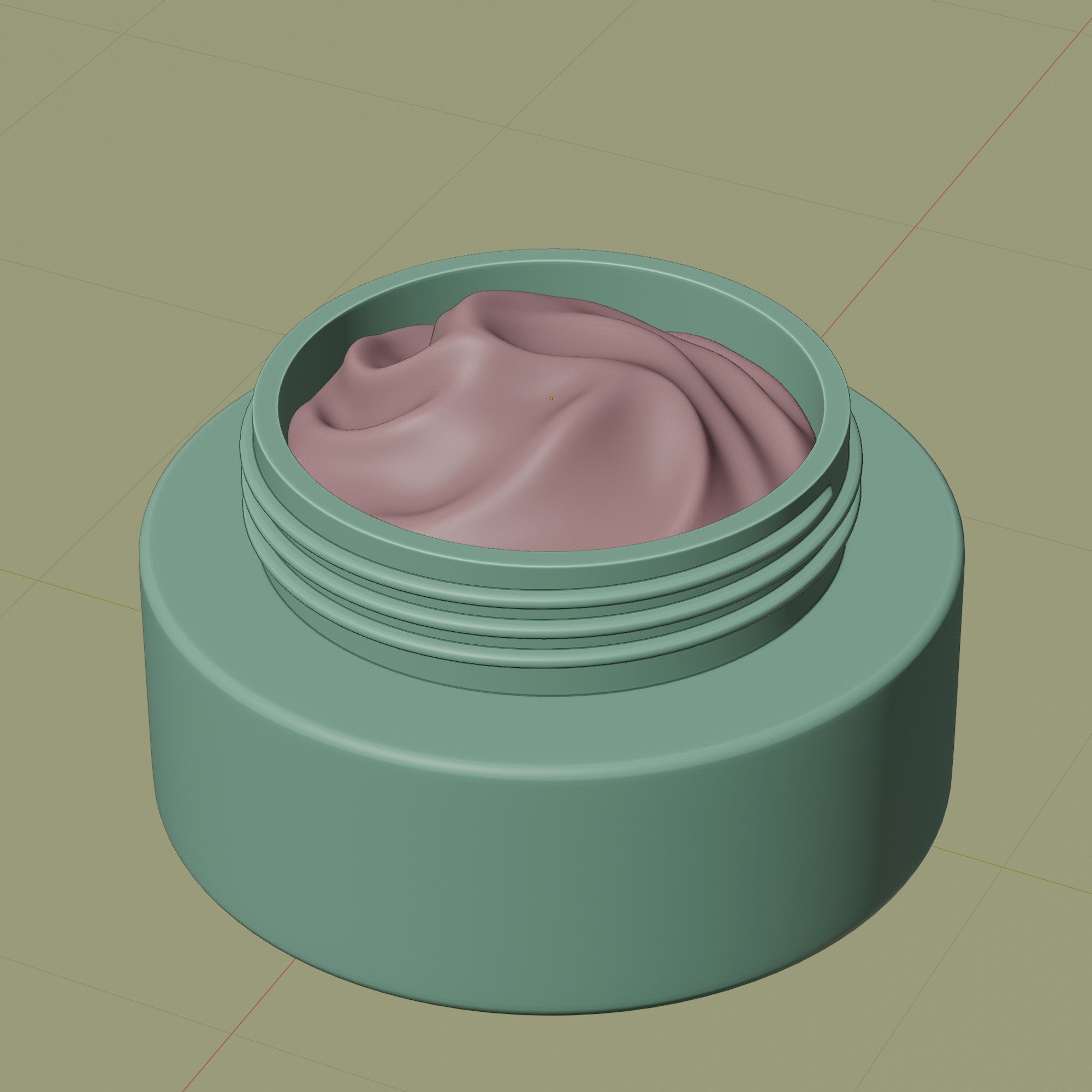 3D Cream Jar 40 model - TurboSquid 1965894