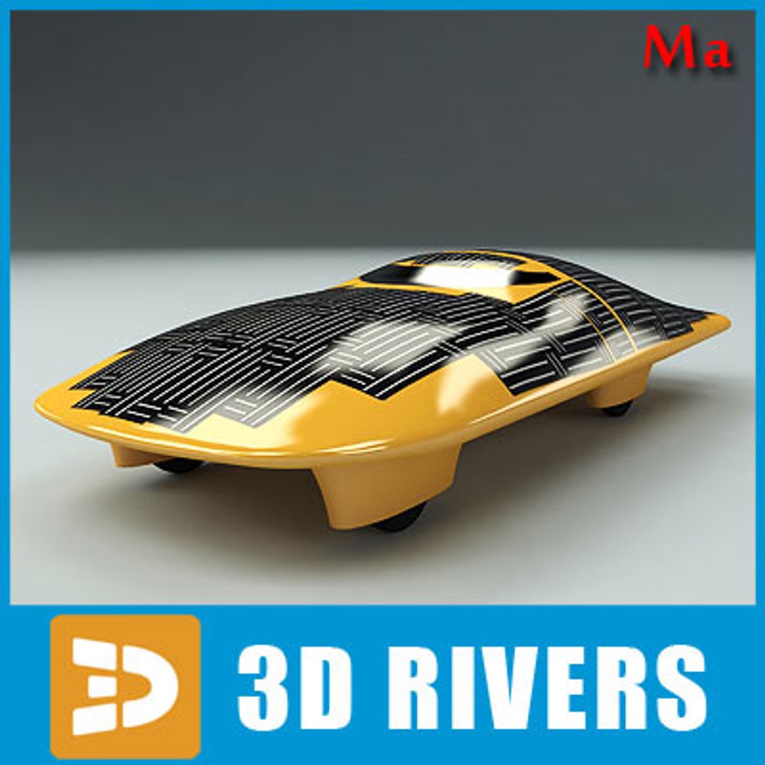 Race Solar Car Ned 3d Model