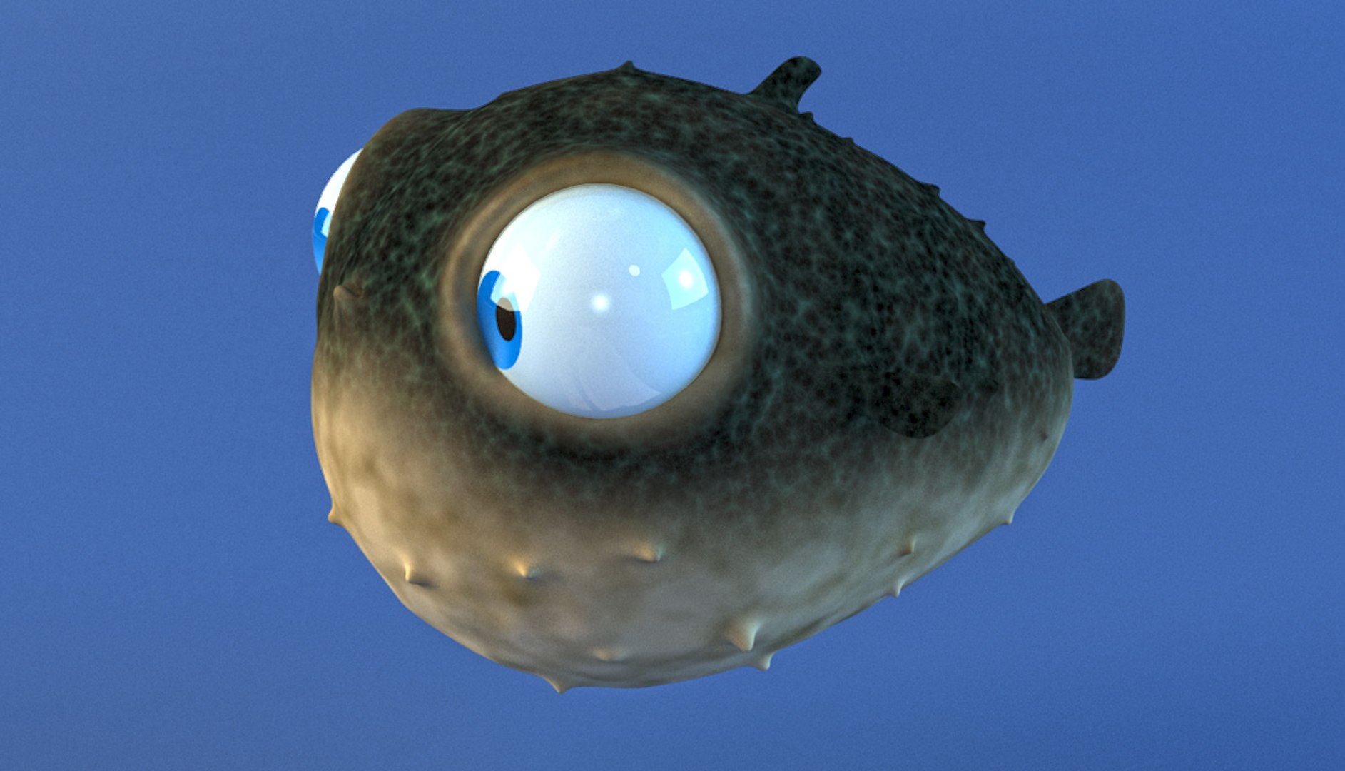 Maya Cartoon Puffer Fish Rig