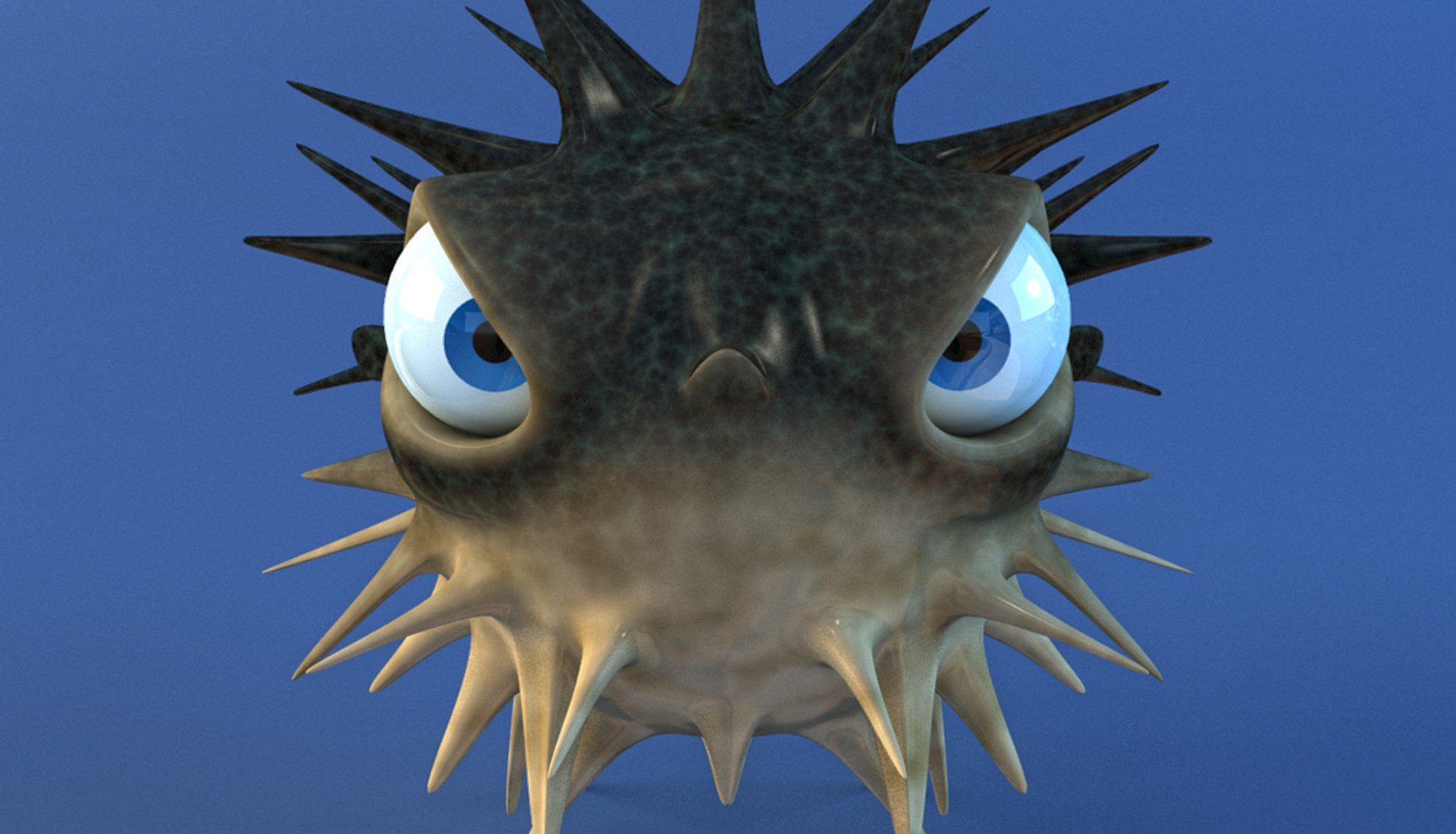 Maya Cartoon Puffer Fish Rig