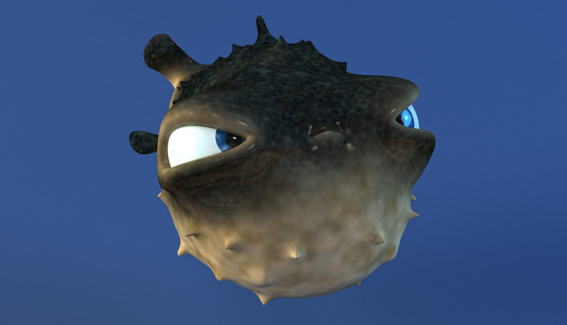 Maya Cartoon Puffer Fish Rig