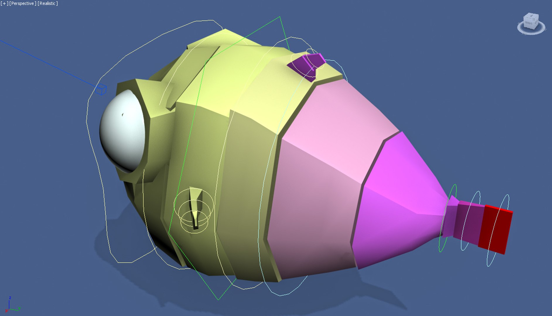 Maya Cartoon Puffer Fish Rig