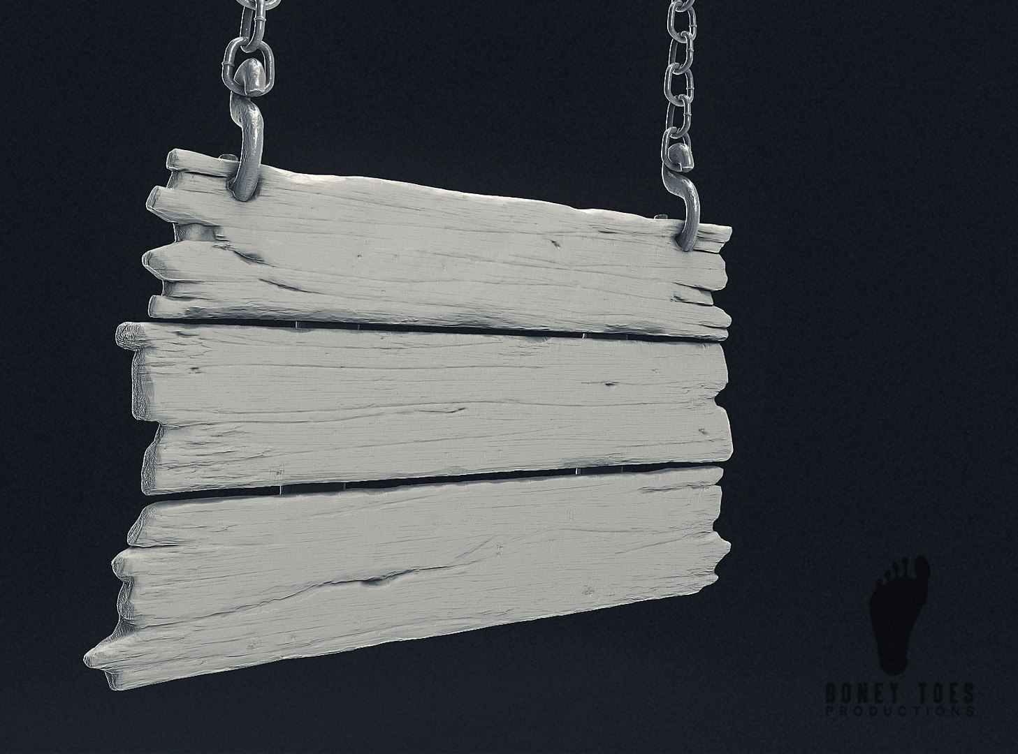 3D Wooden Sign Model - TurboSquid 1243692