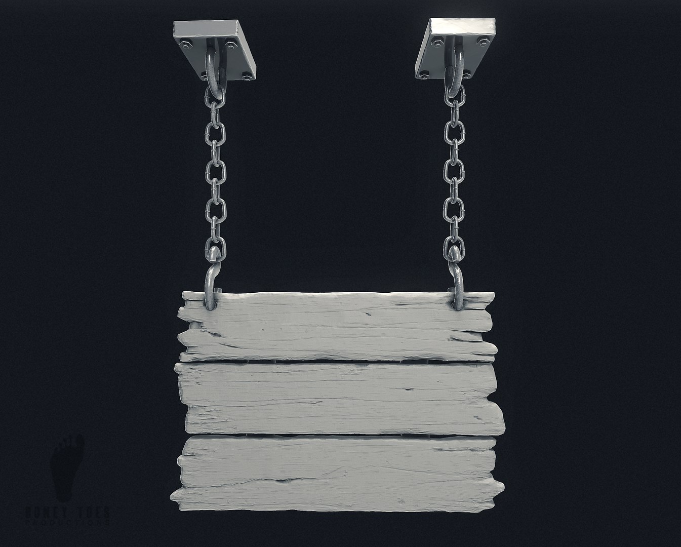 3D Wooden Sign Model - TurboSquid 1243692