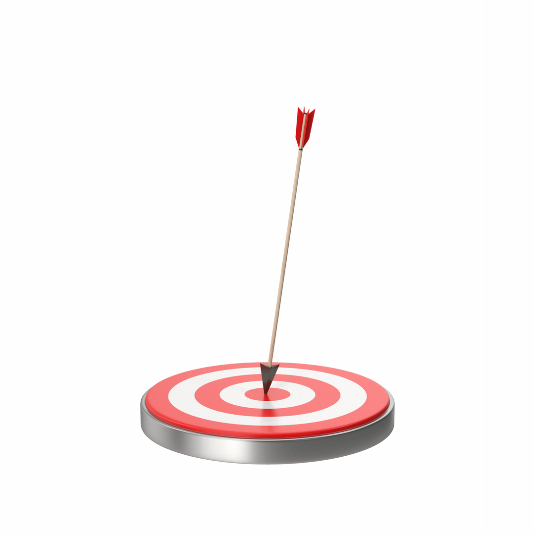 Arrow Hitting Red Target Model - TurboSquid 2291379