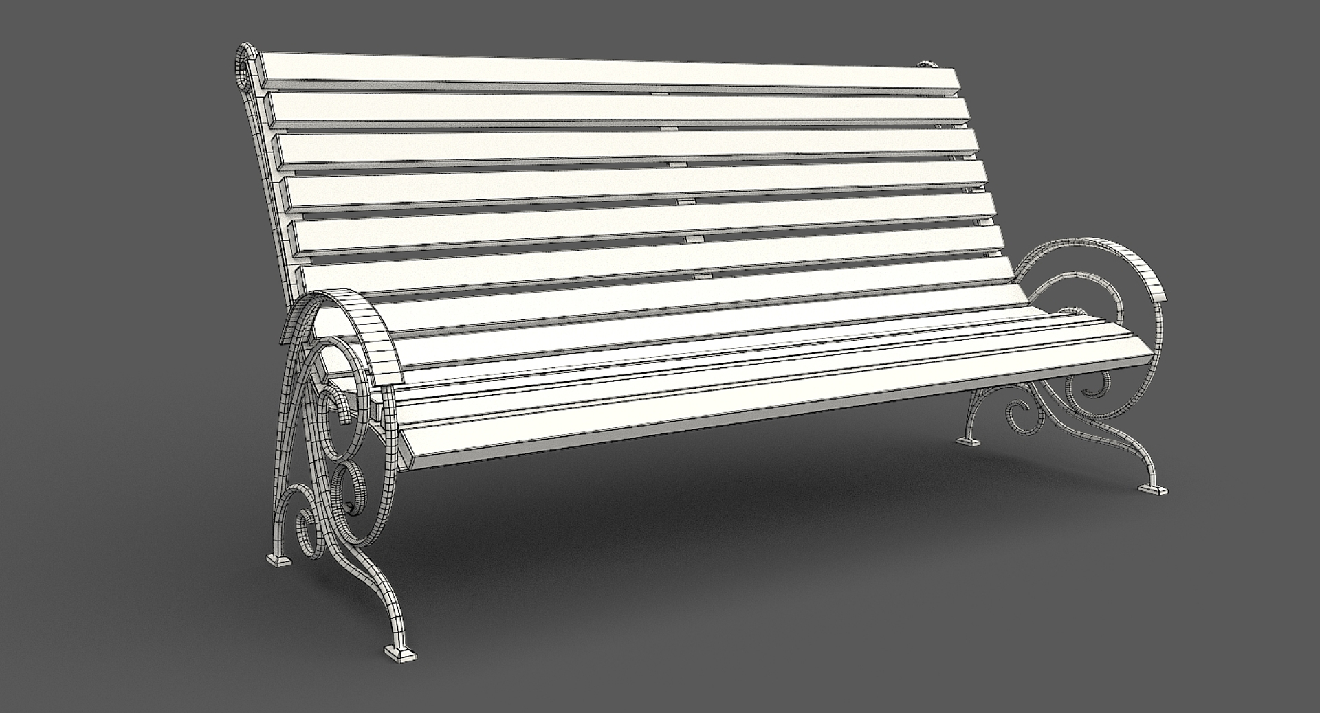 Classic garden bench 3D model - TurboSquid 1347437