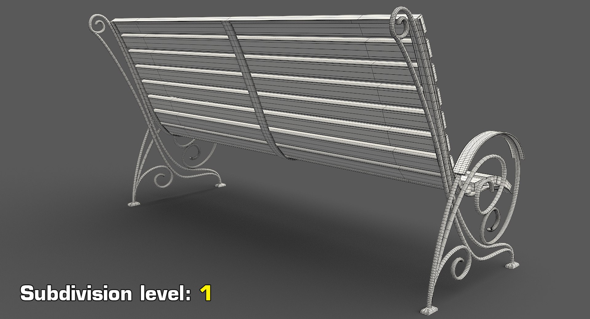Classic garden bench 3D model - TurboSquid 1347437