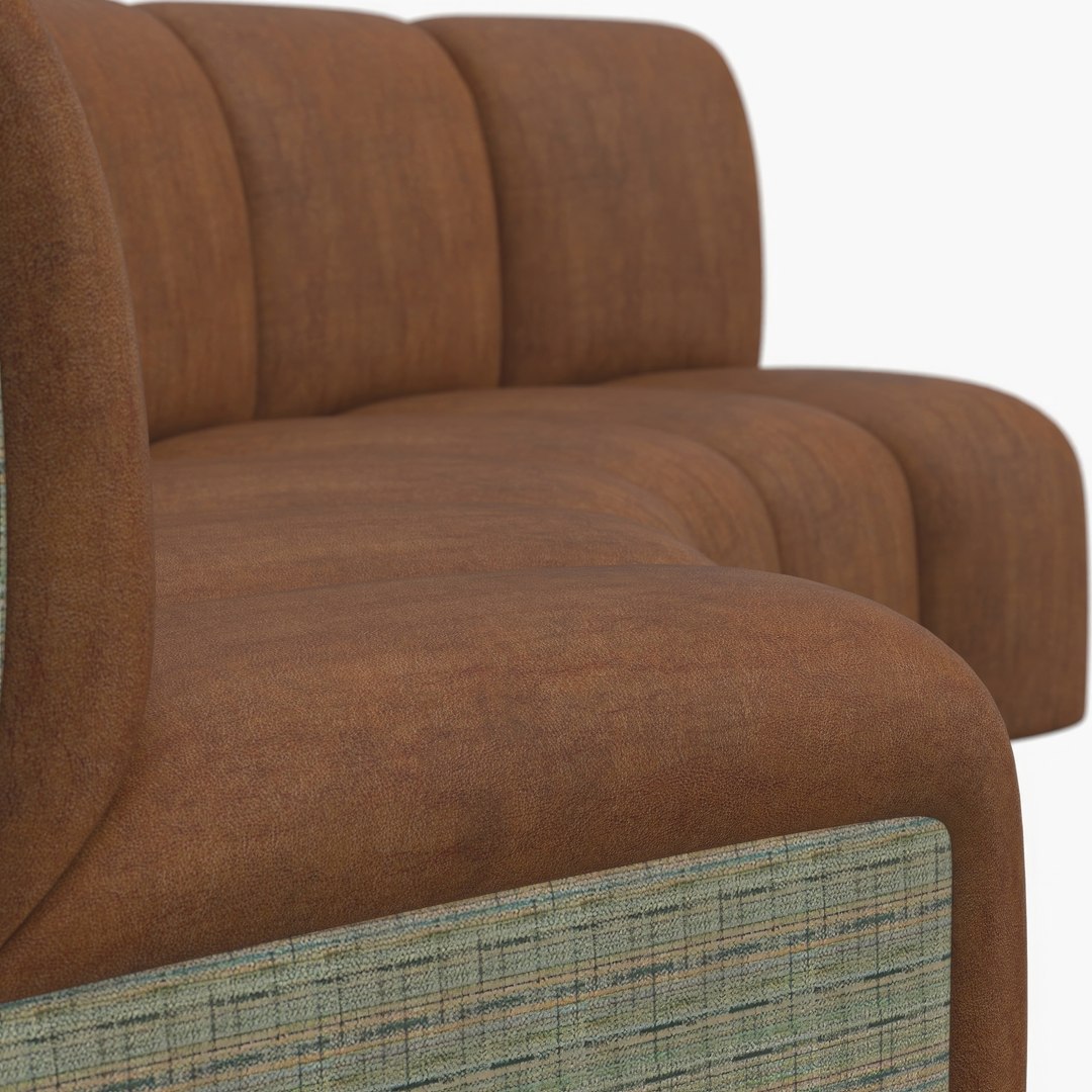 Infinity Cognac Velvet Modular Sectional Sofa 3D Model - TurboSquid 2120183