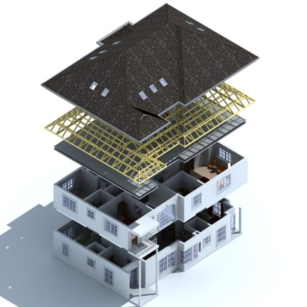 3d model architectural structure