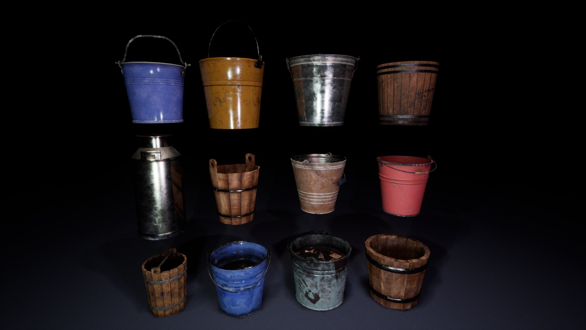 3D Buckets 12 Assets - TurboSquid 1984540