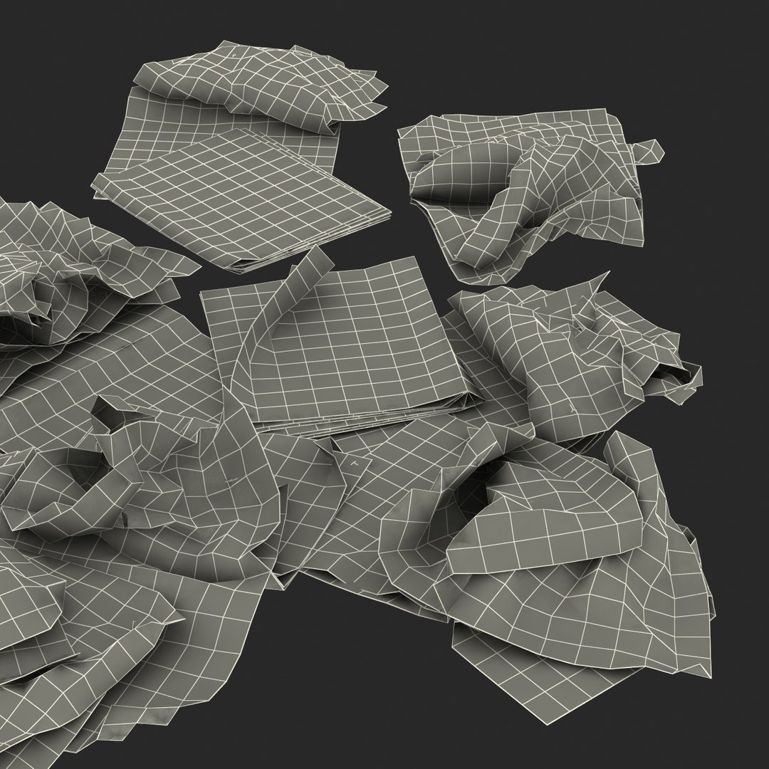 3d model newspaper litter 4 modeled