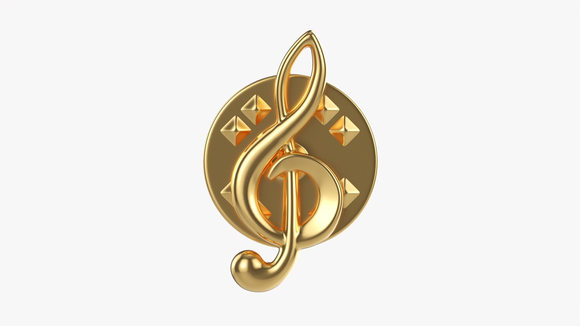 3D Music Clef Pin - TurboSquid 1786237