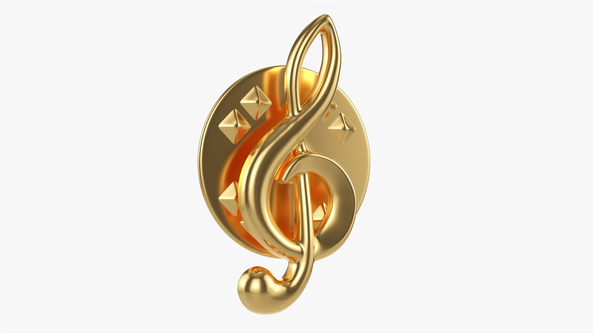 3D Music Clef Pin - TurboSquid 1786237