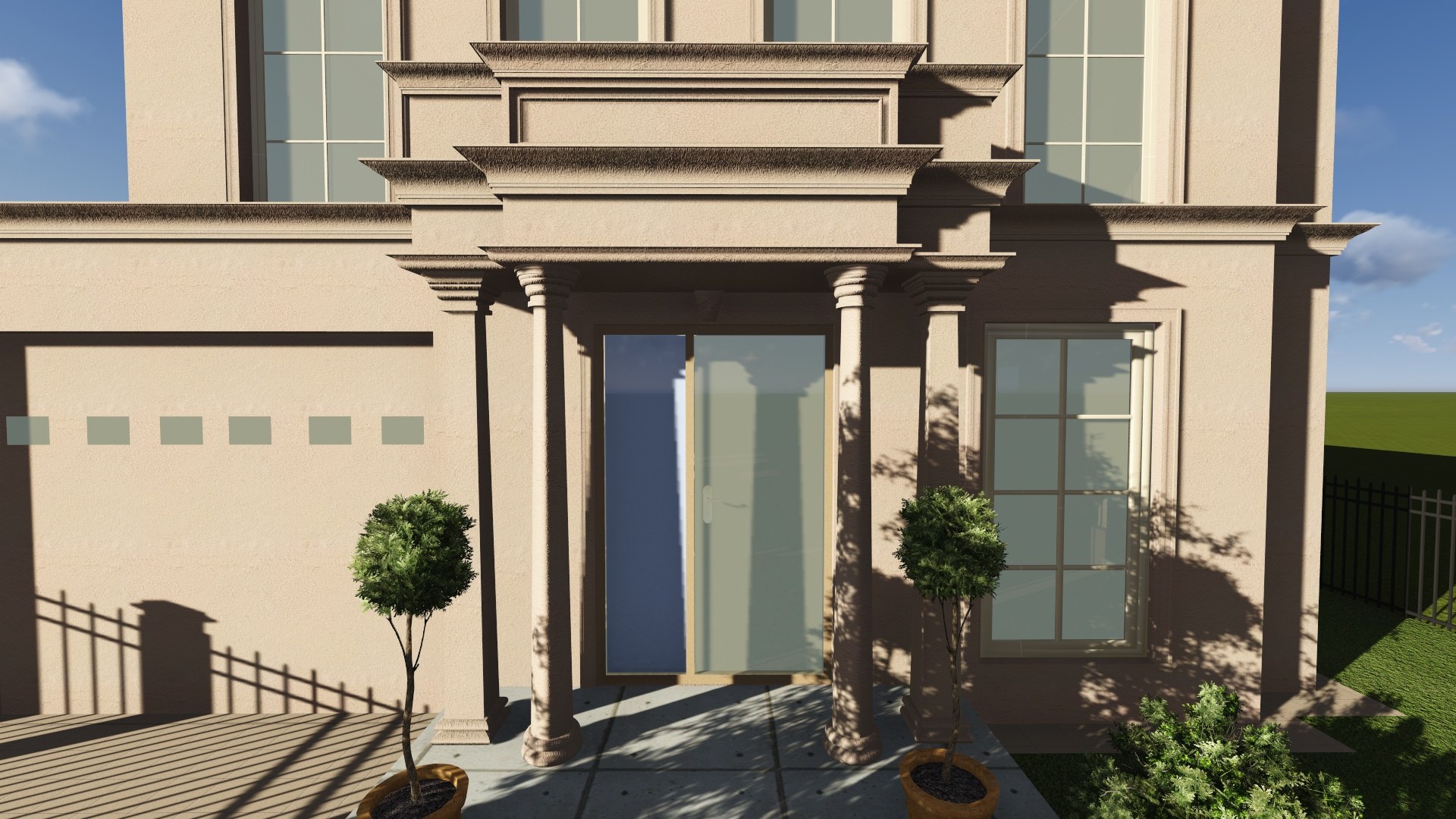 Residential House Classical Elements 3d Model