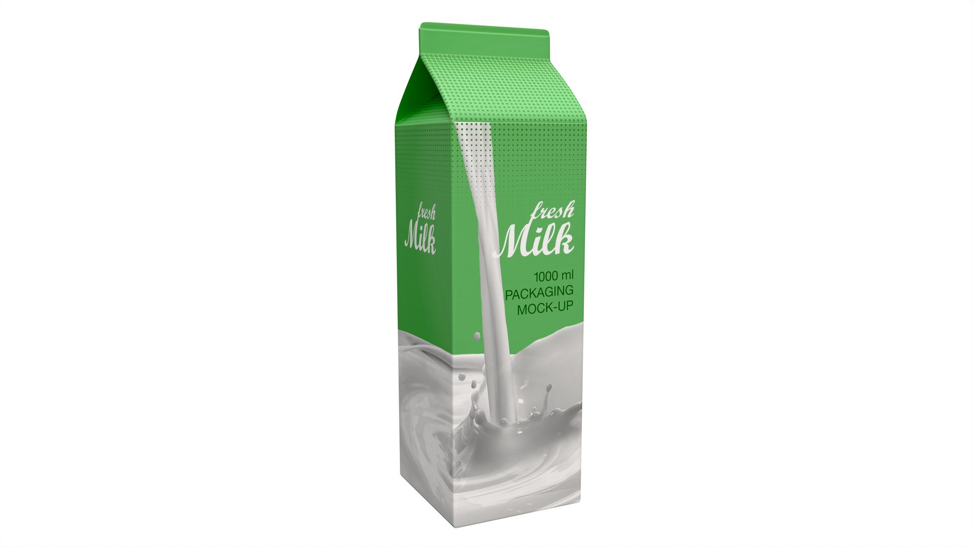 3D Milk Packaging Box 1000 Ml Mockup Model - TurboSquid 2142446