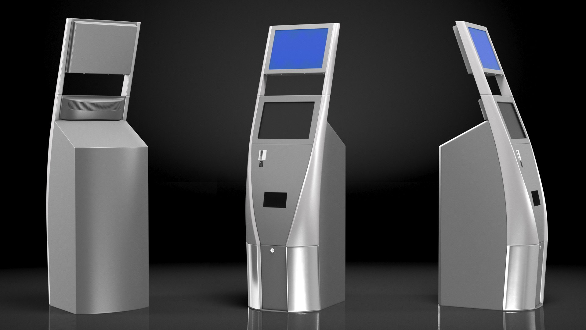 3D Airport Self Check In Model - TurboSquid 1835879