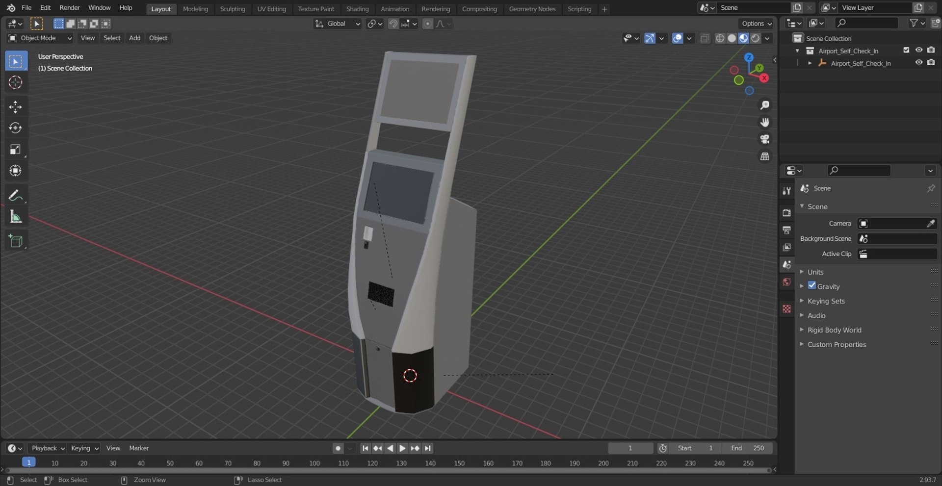 3D Airport Self Check In Model - TurboSquid 1835879