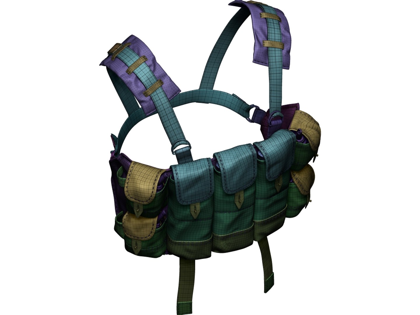 Belt-a Chest Rig 3D - TurboSquid 1395169