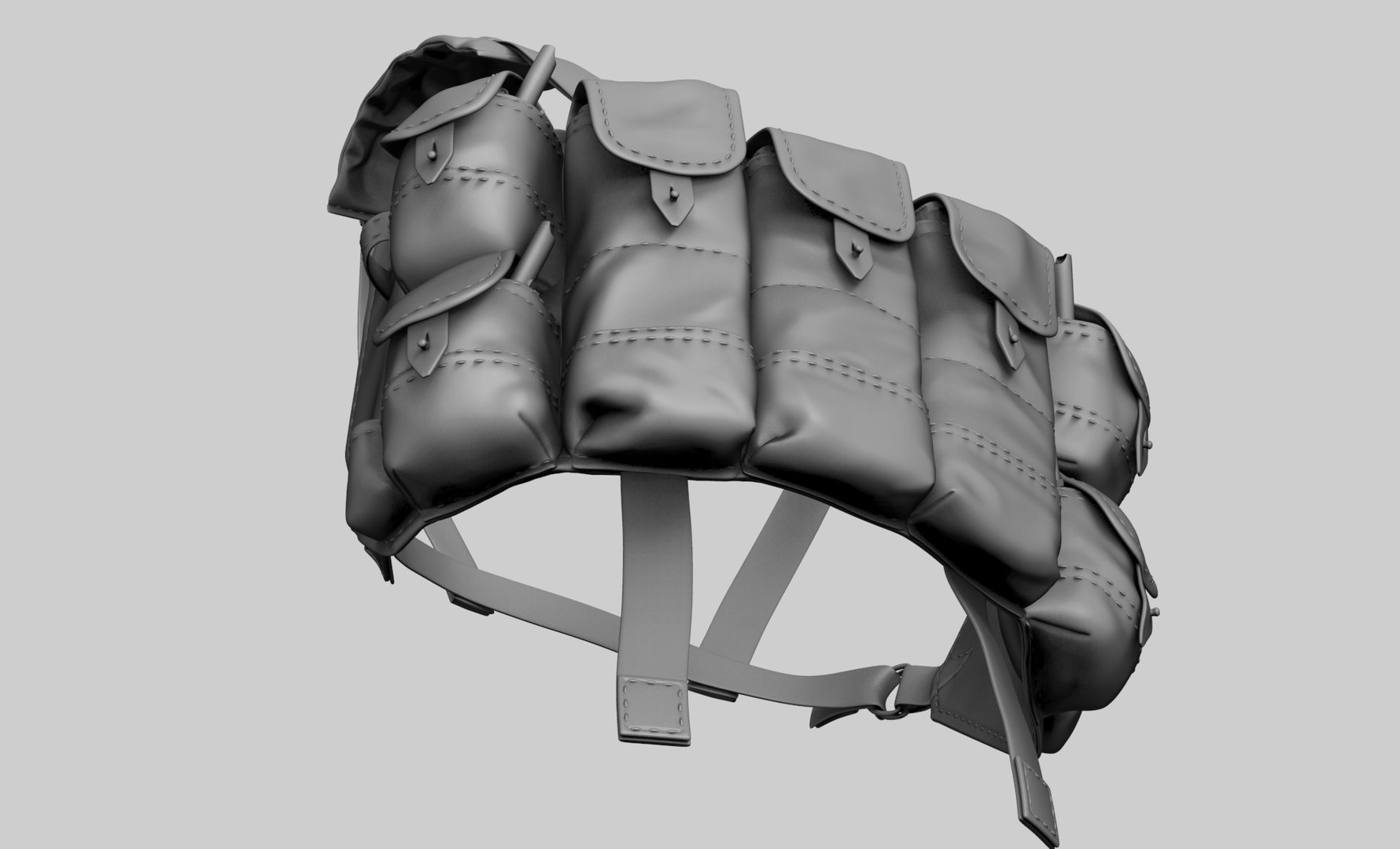 Belt-a Chest Rig 3D - TurboSquid 1395169