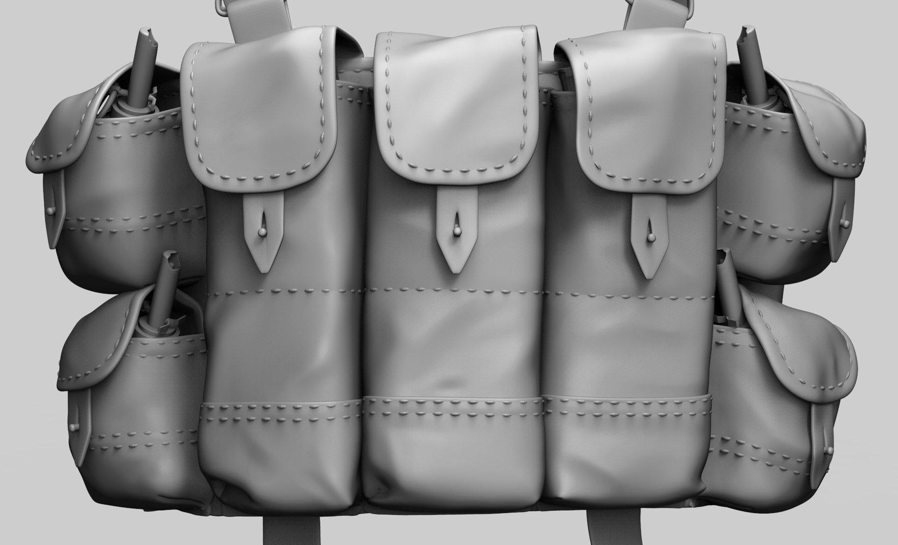 Belt-a Chest Rig 3D - TurboSquid 1395169