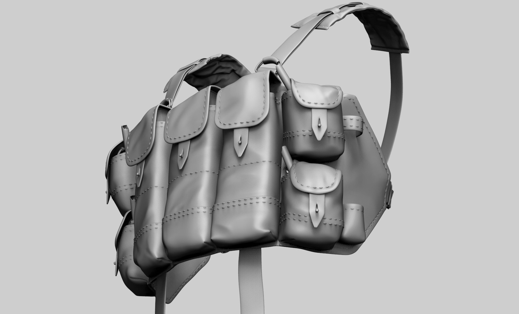 Belt-a Chest Rig 3D - TurboSquid 1395169