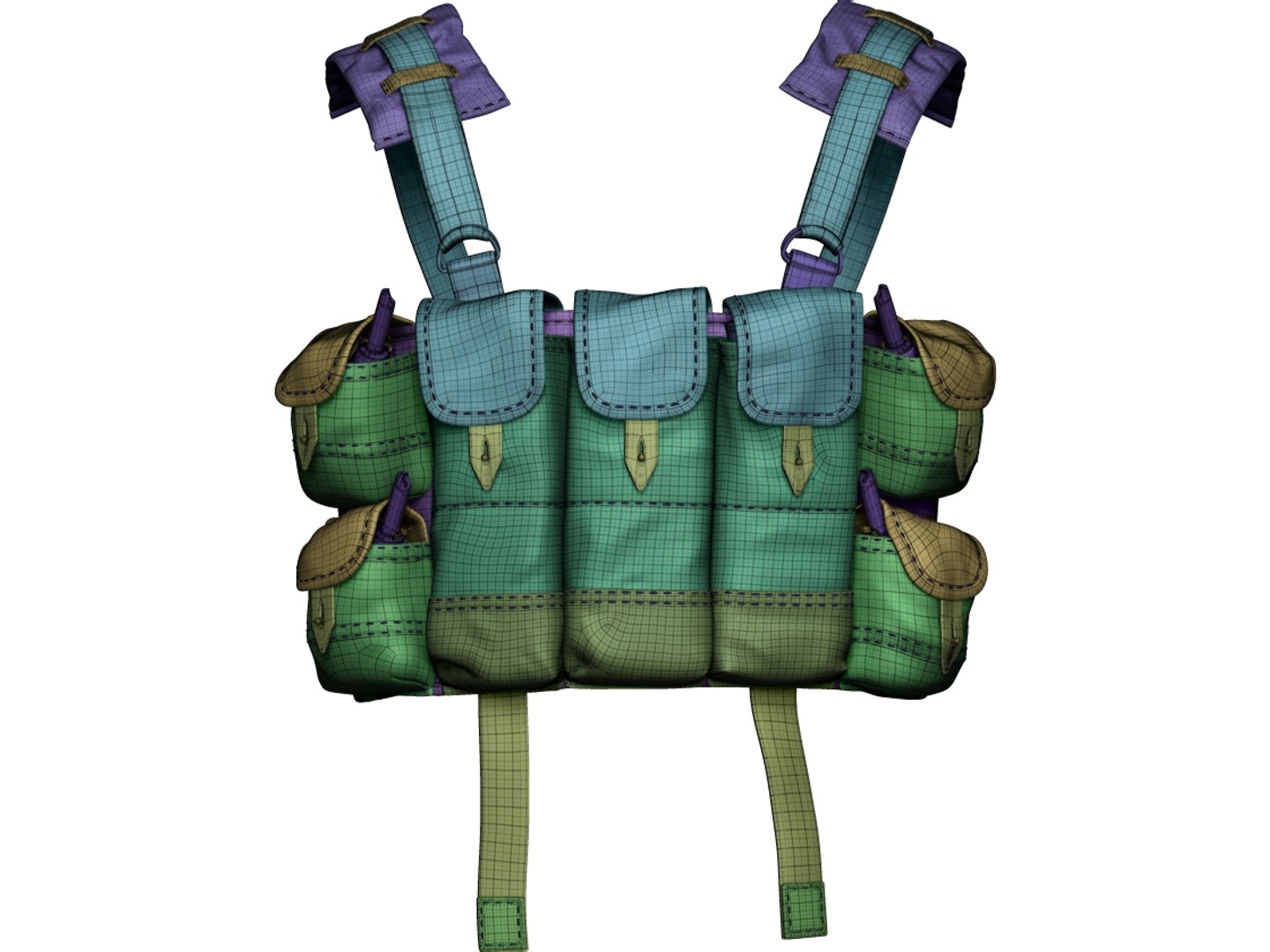 Belt-a Chest Rig 3D - TurboSquid 1395169
