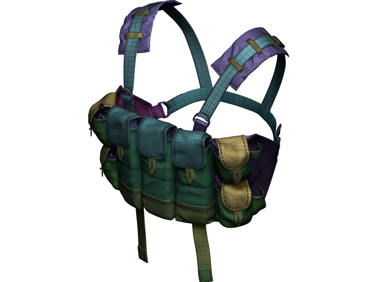 Belt-a Chest Rig 3D - TurboSquid 1395169