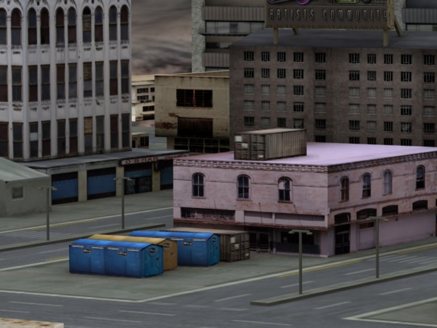 Low-poly Urban Environment Road Street 3d Model