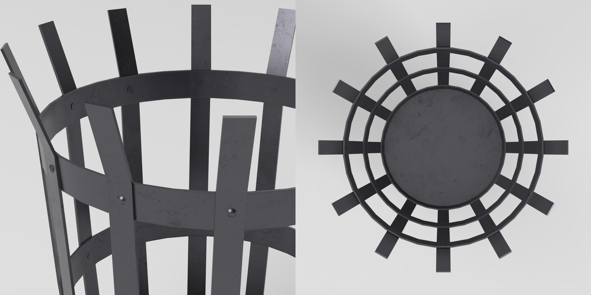Empty Fire Pit Basket 1 3D - TurboSquid 2456211