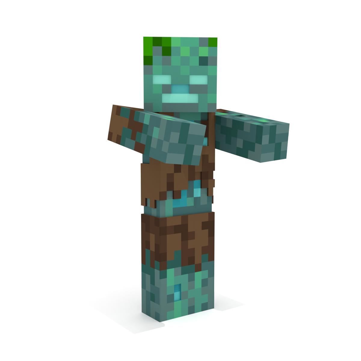 modelo 3d Minecraft Ahogado - TurboSquid 1505786