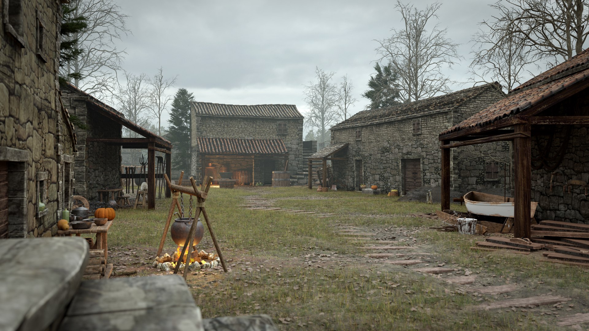 3D Medieval village collection model - TurboSquid 2166603